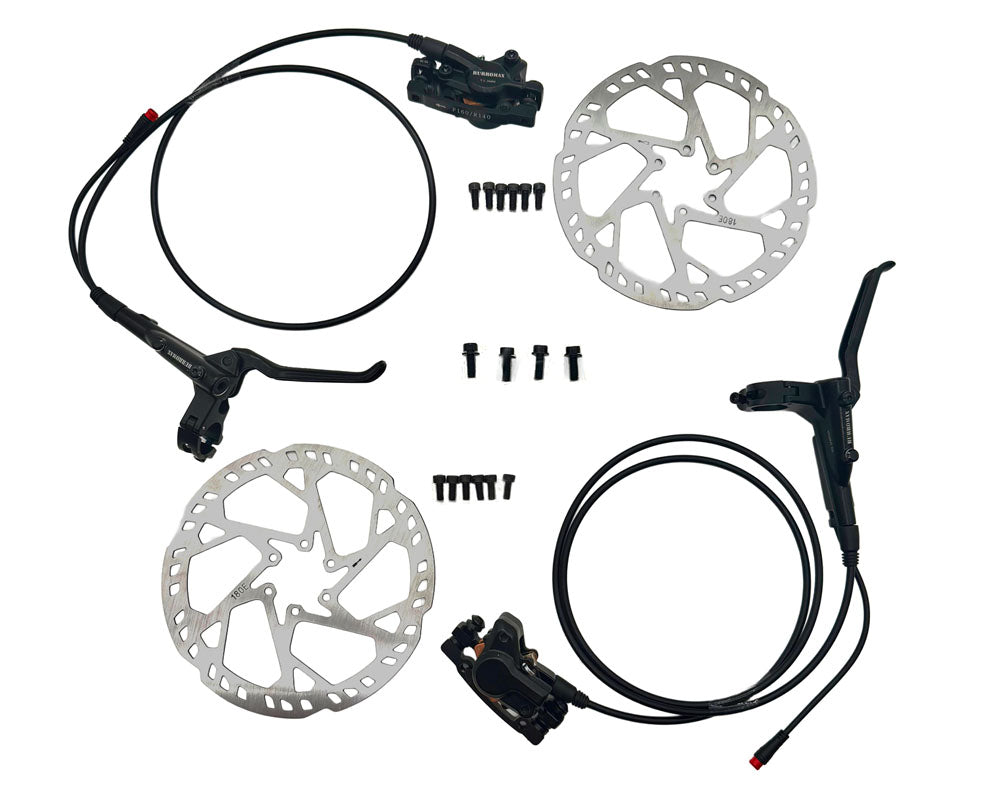 Brake Assembly, Front and Rear Set, Includes Rotors and Hardware, Blac ...