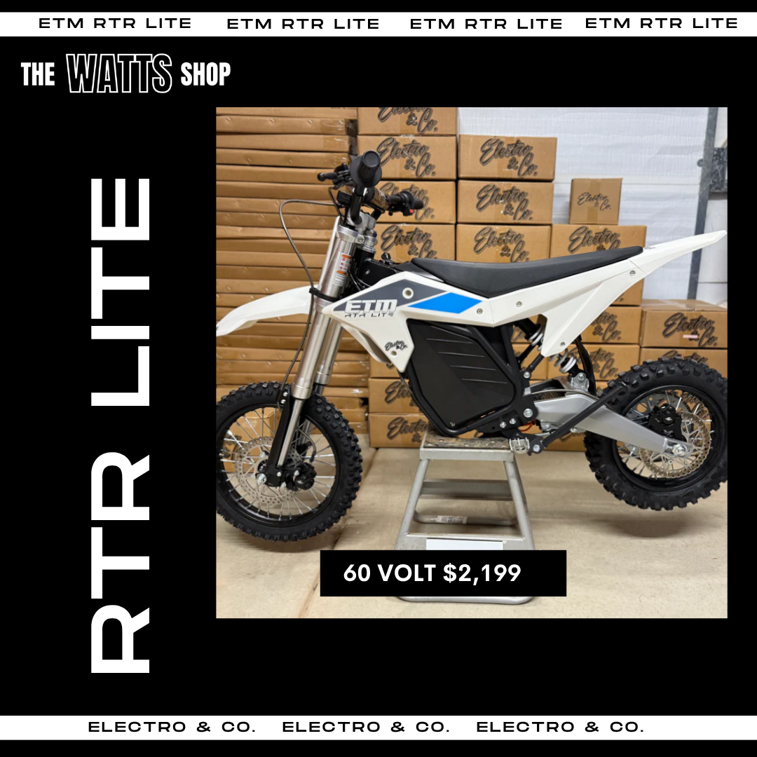 RTR LITE Electric Dirt Bike - 60 Volts! – Voltron Watts