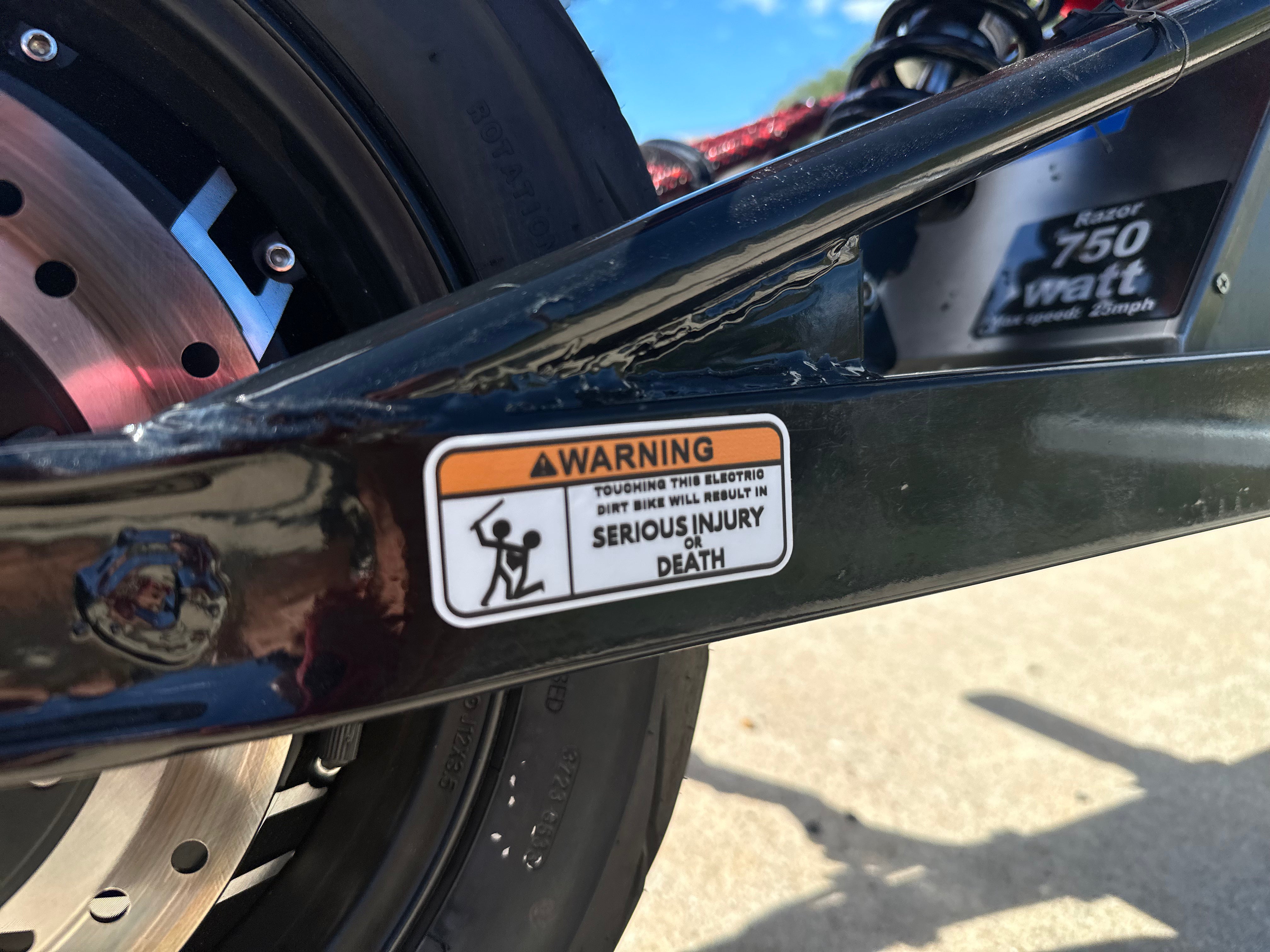 Don't Touch My Electric Motorcycle Sticker – Voltron Watts